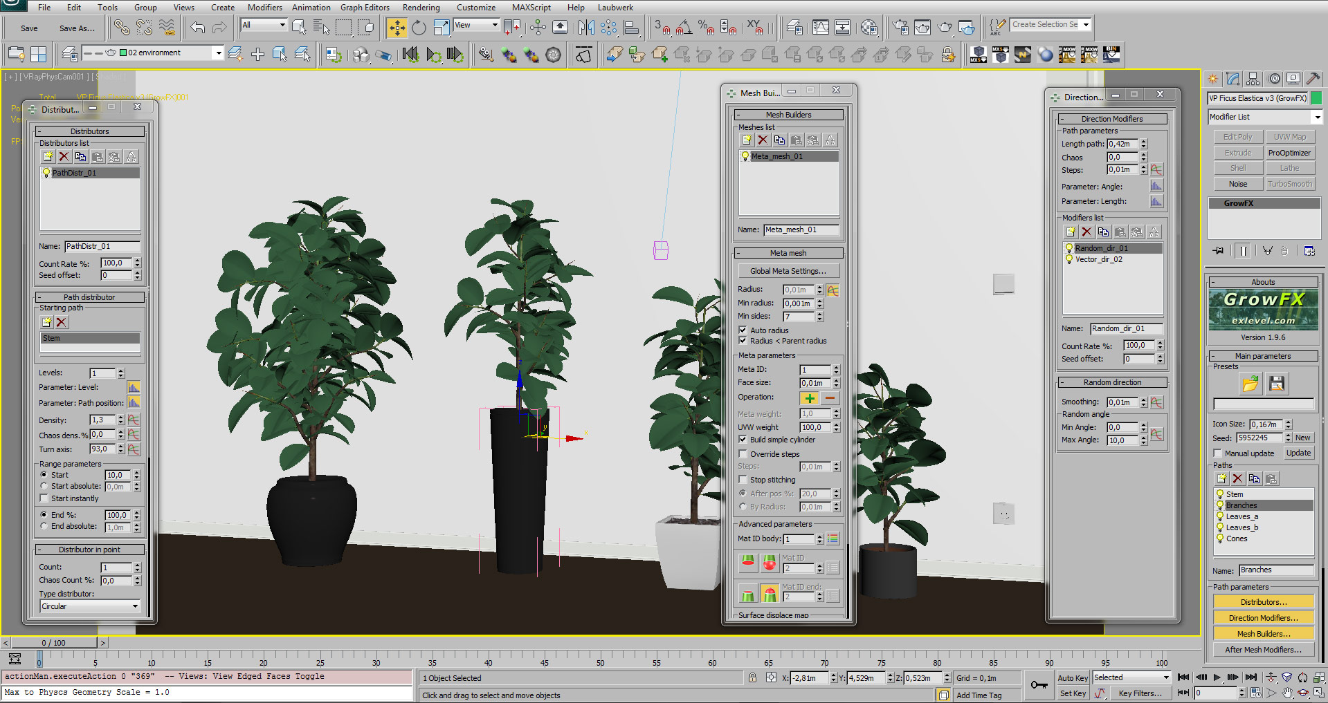 Interior Plants 3D models for realistic architectural visualization