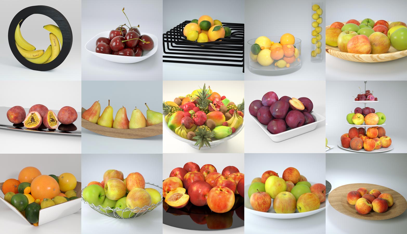 REAL FRUITS - 90 highly realistic 3D fruit models for ArchViz
